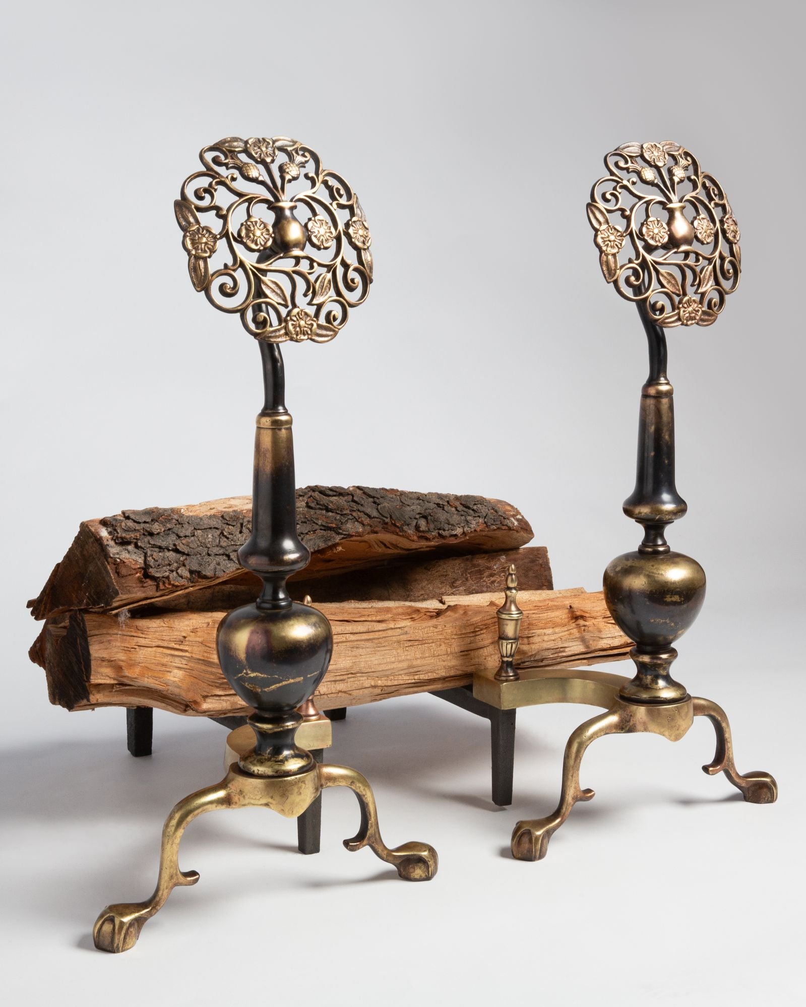 Bronze Jacobean Andirons | Vintage Collection – Remains Lighting Co.