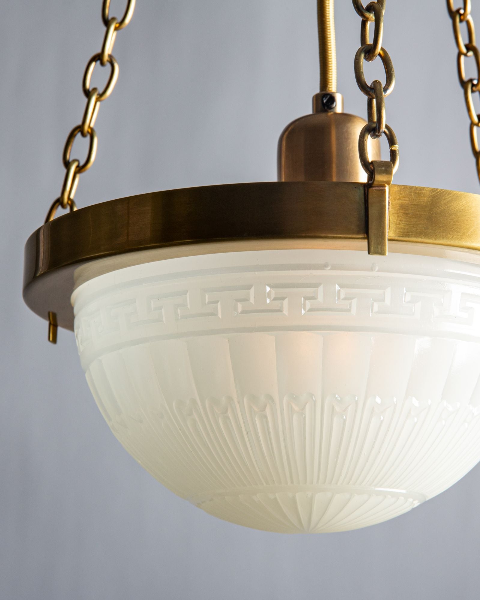 Petite Greek Key Pendant | Vintage Collection – Remains Lighting Co.