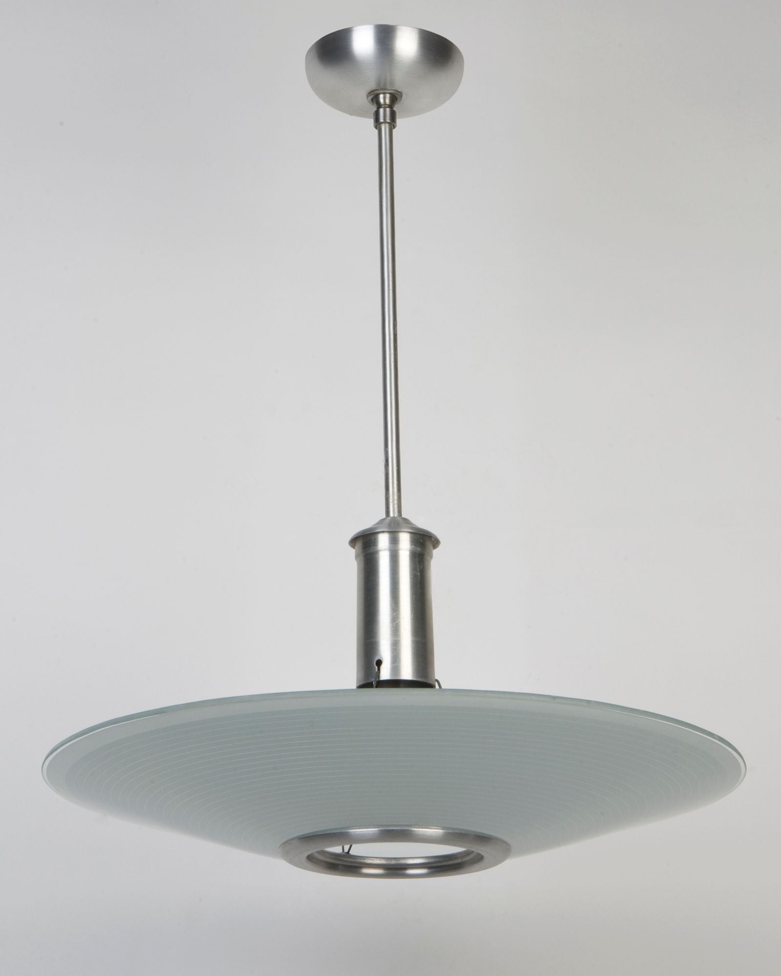 Art Deco Aluminum and Glass Disc Pendant | Vintage Collection – Remains ...