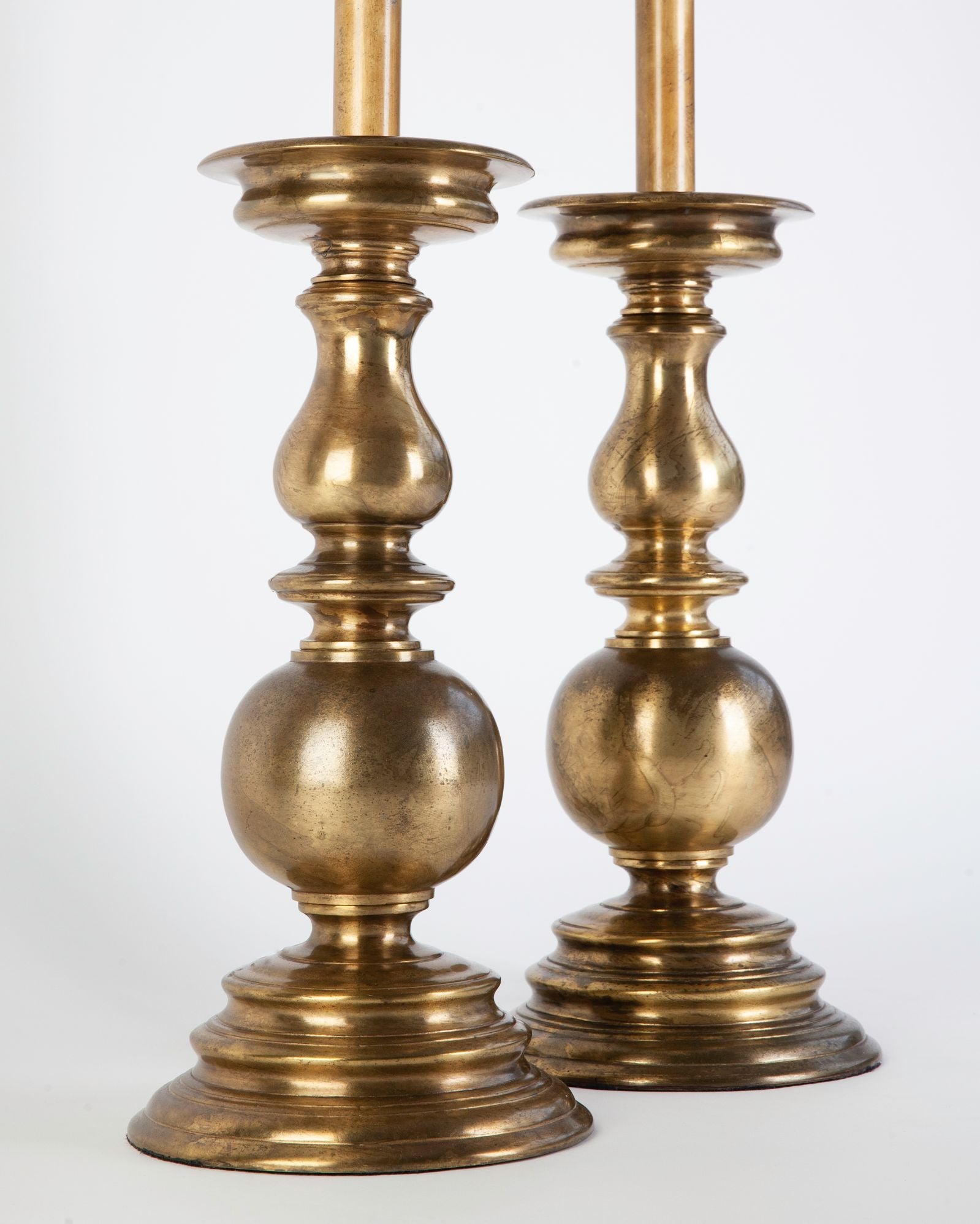 Brass Baluster Form Table Lamps by Paul Hanson | Vintage Collection ...