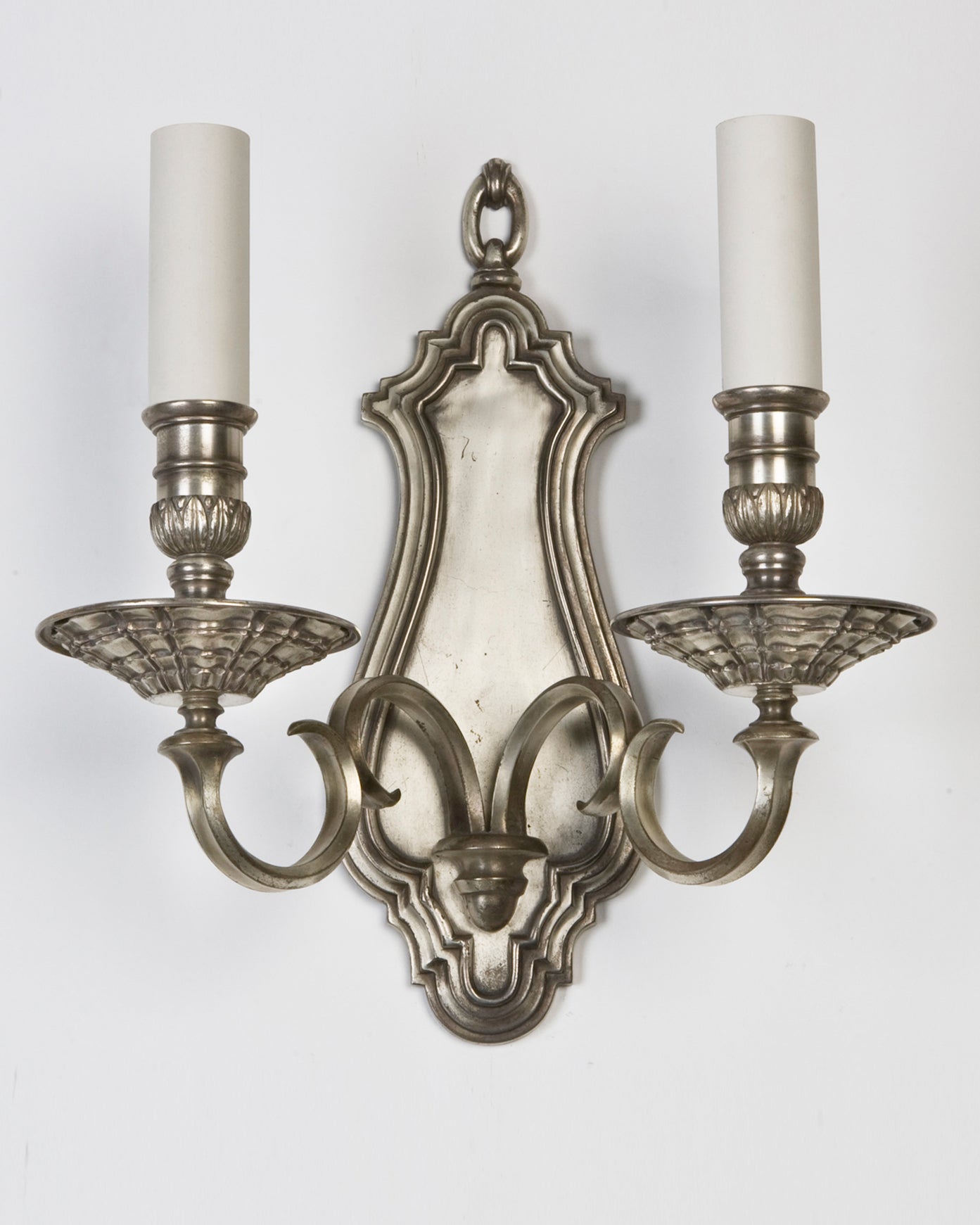 Silverplate Sconce with Scalloped Edge Backplate | Vintage Collection ...