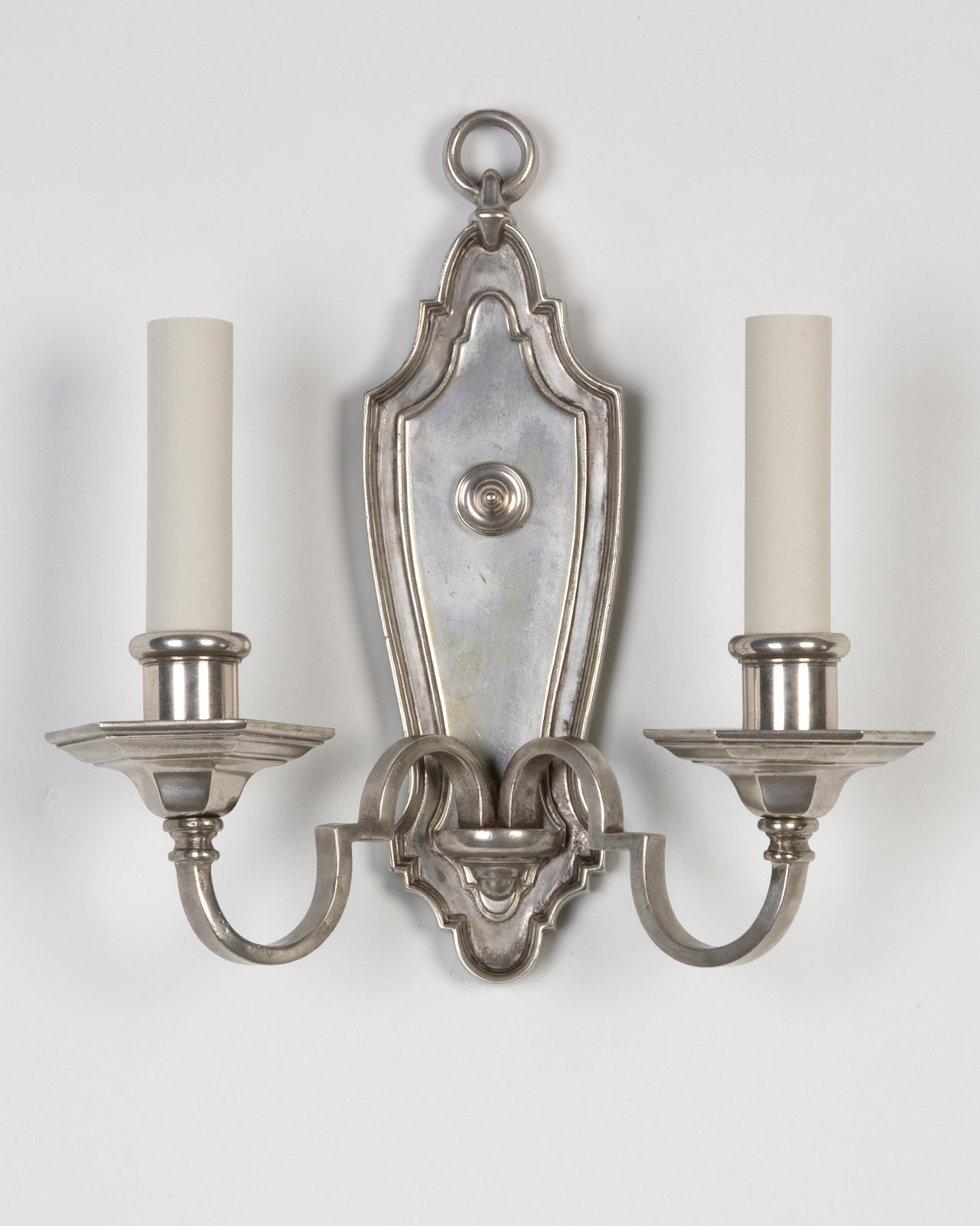 Silverplate Sconce with Scalloped Edge Backplate | Vintage Collection ...